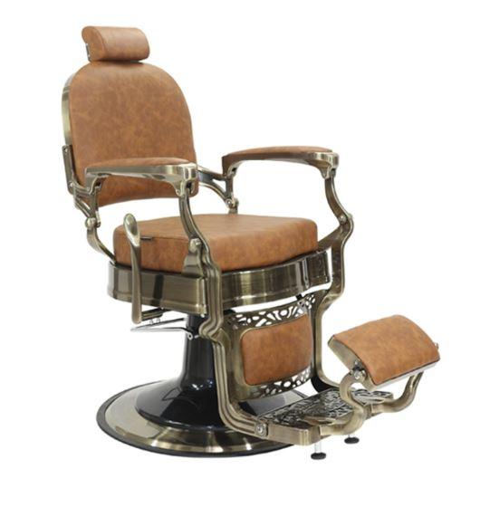 Havana Barber Chair Tan-Antique Frame — S+S Hair & Beauty